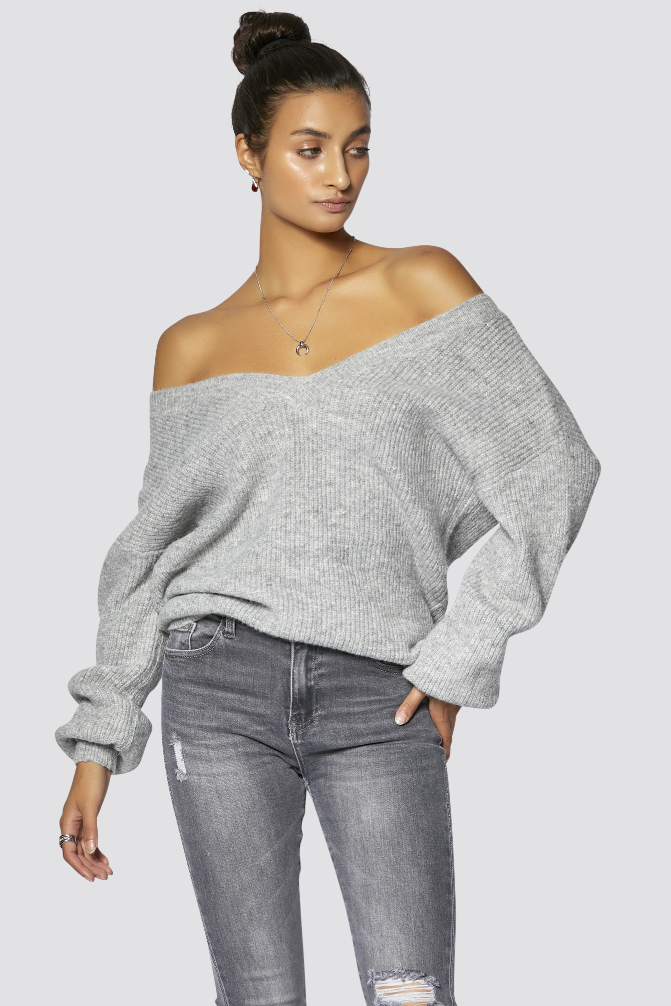 off shoulder pullover