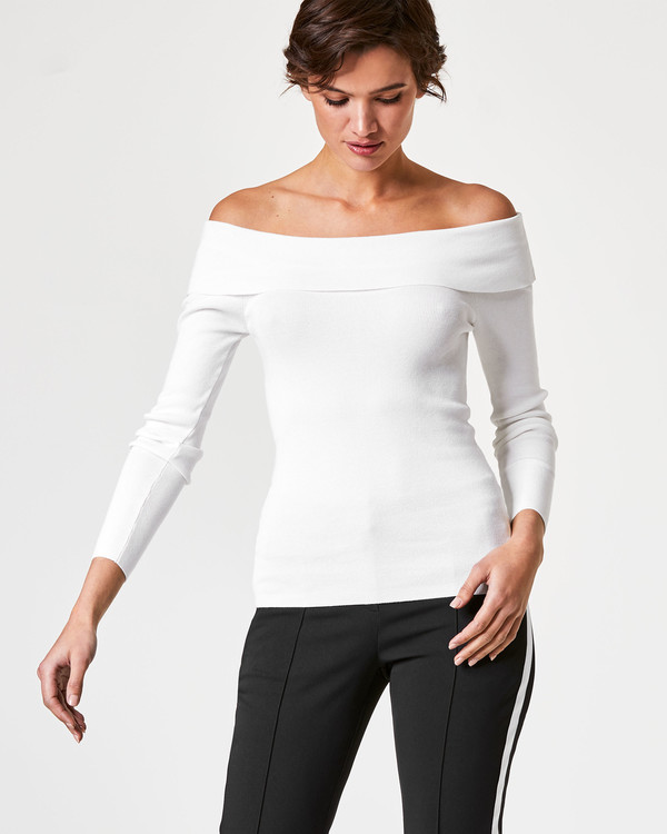 off shoulder pullover